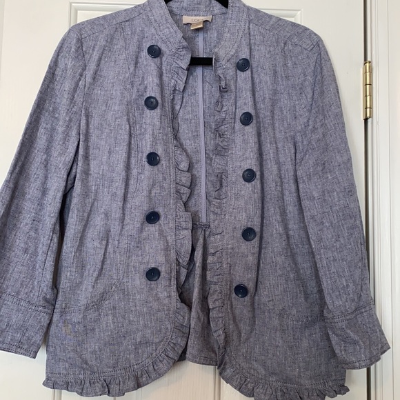 LOFT | Jackets & Coats | Loft Ruffled Blazer | Poshmark